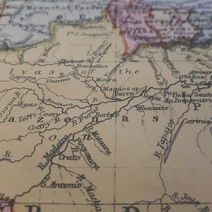 1883 Vintage South America Map - Etsy