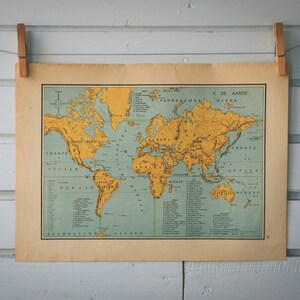1941 Vintage World Map - Etsy