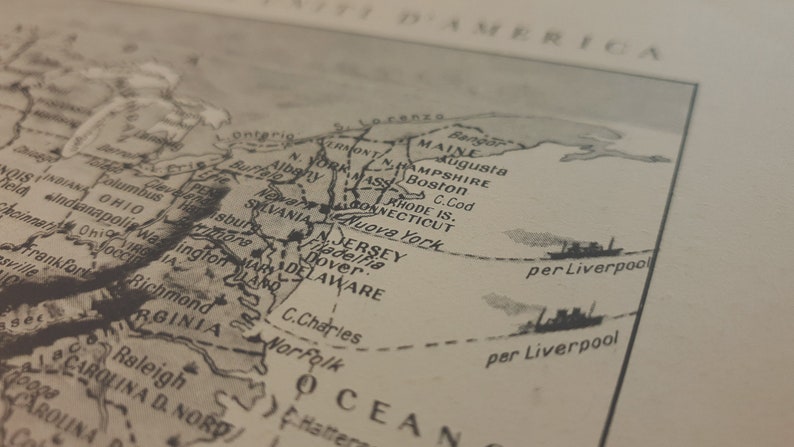 1935 Vintage Map of USA - Etsy