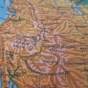 1970 Vintage Map of the Americas - Etsy