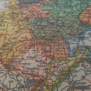 1907 Vintage Railways Map of Germany - Etsy