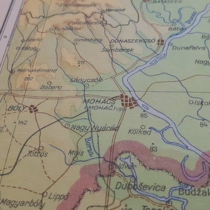 1961 Vintage East Slavonia Map - Etsy