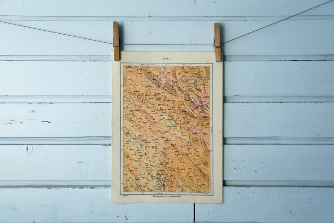 1971 Vintage Gacko & Surroundings Map - Etsy