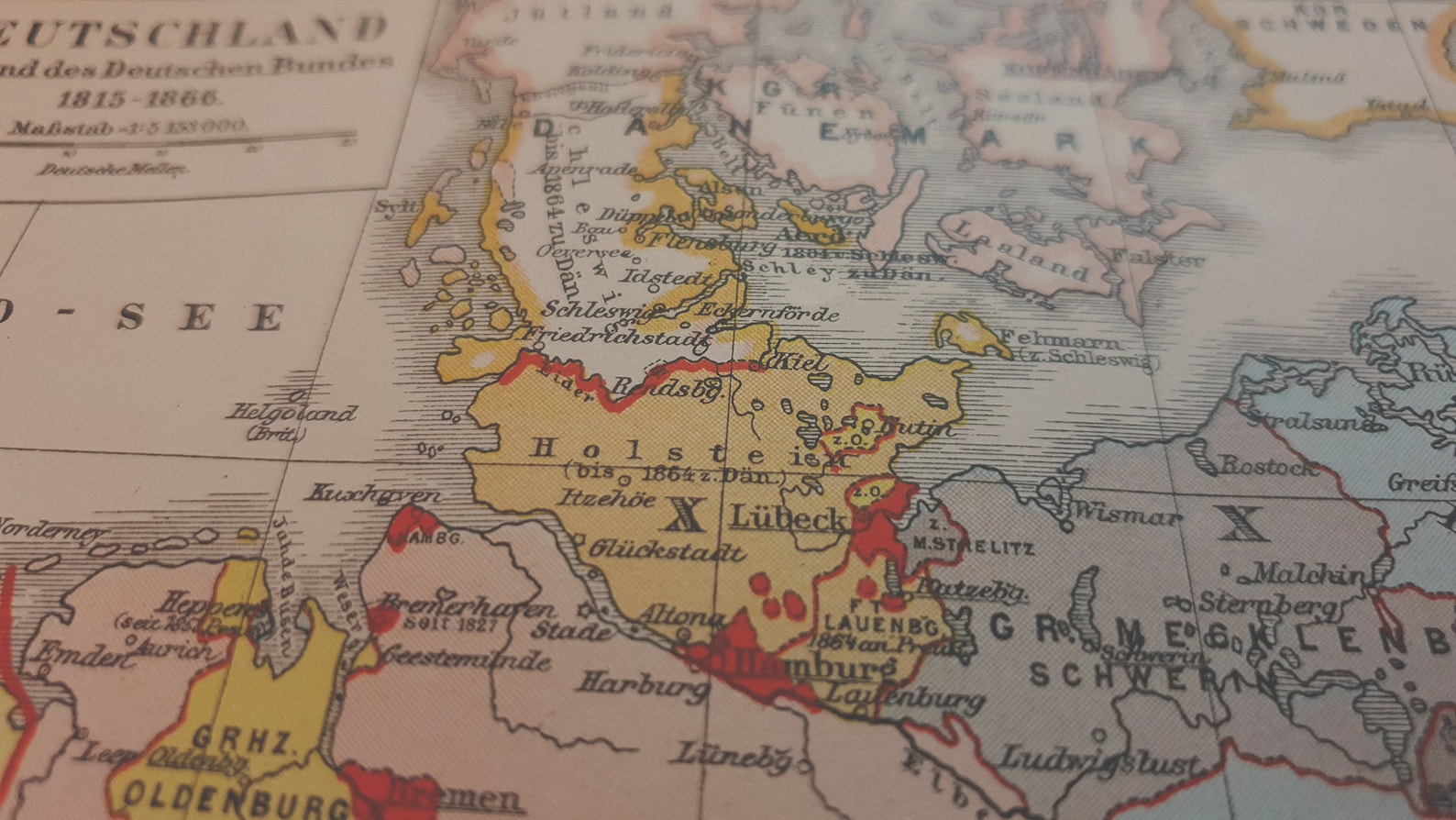 1907 Vintage Map of Germany in Mid 19th Century - Etsy