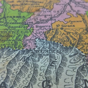 1936 Vintage Southwest France Map | Etsy