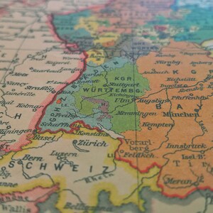 1925 Vintage Map of Germany in the Early 19th Century - Etsy