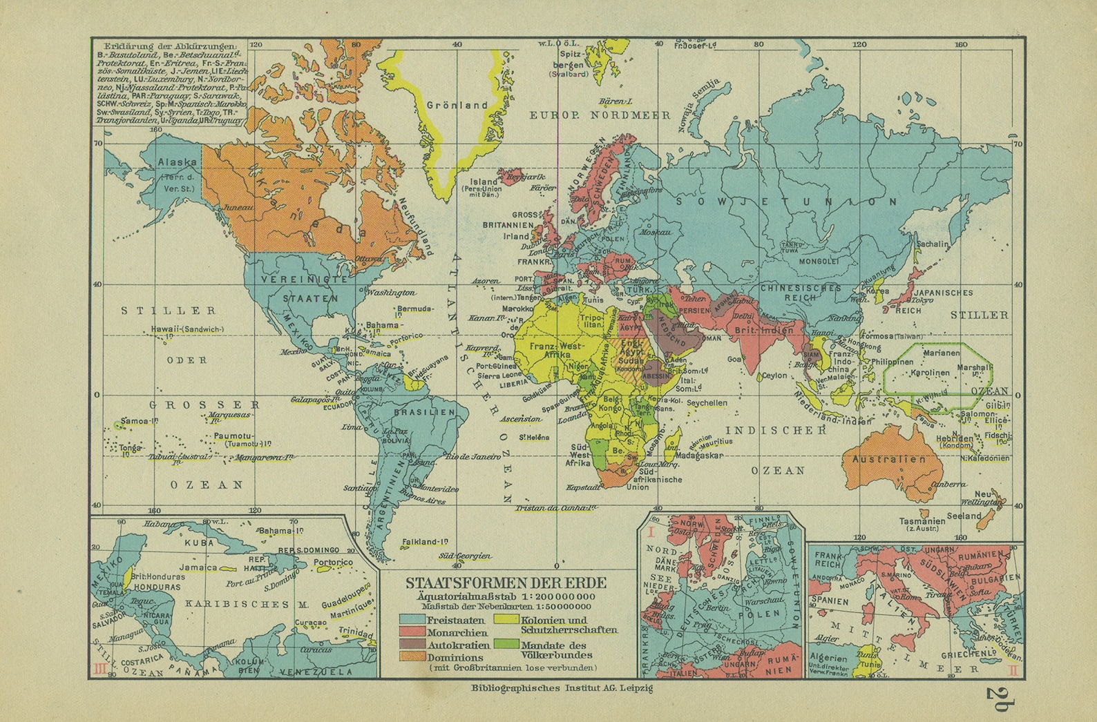 1931 Vintage World Map - Etsy
