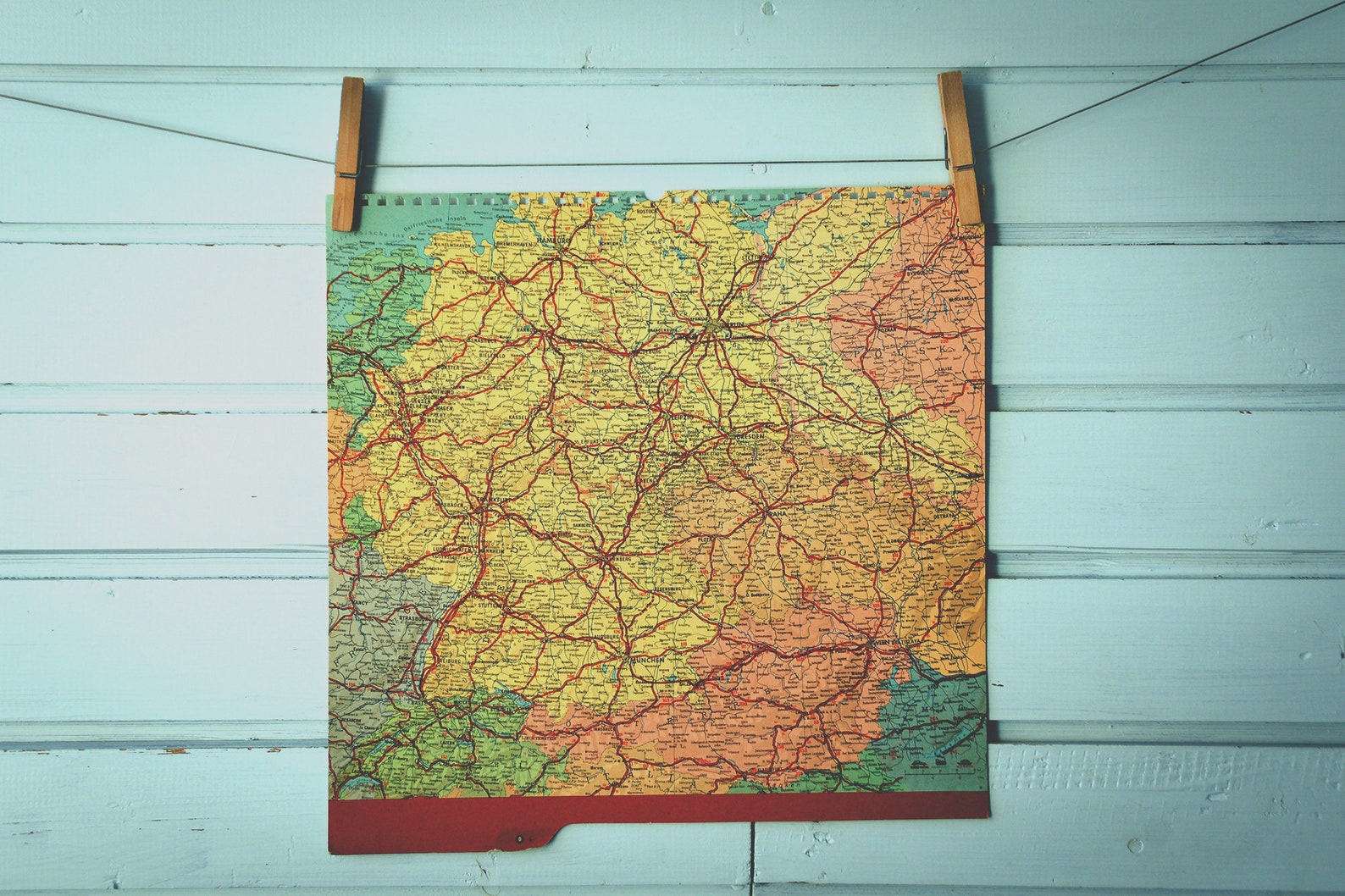 1964 Vintage Germany Map - Etsy