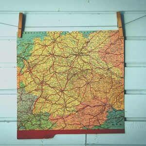 1964 Vintage Germany Map - Etsy