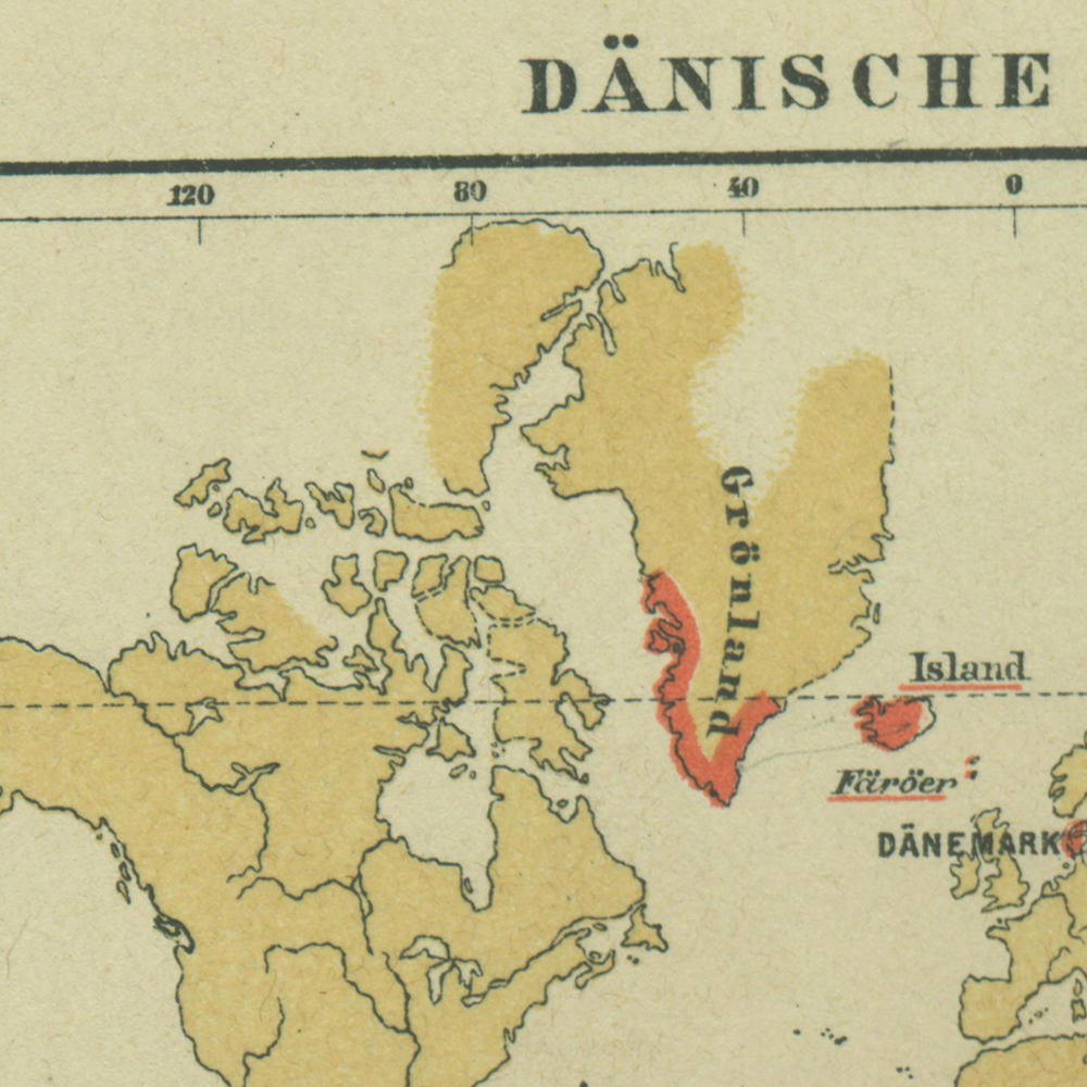 1890 Vintage World Colonies Map