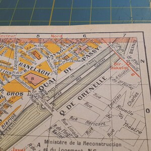 1950s Vintage Auteuil Map - Etsy