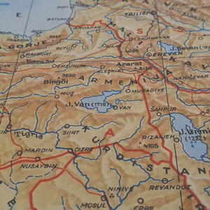 1956 Vintage Near East Map - Etsy