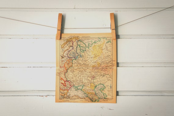 1943 Vintage Map of Russia | Etsy