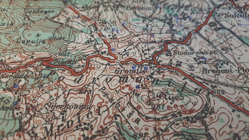1959 Vintage Romanija Map - Etsy