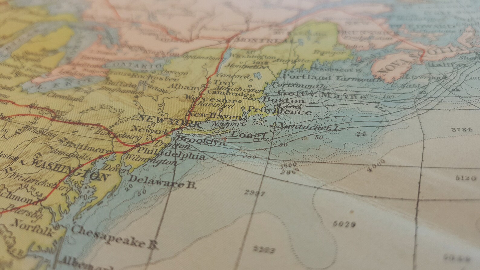 1901 Vintage North America Map | Etsy