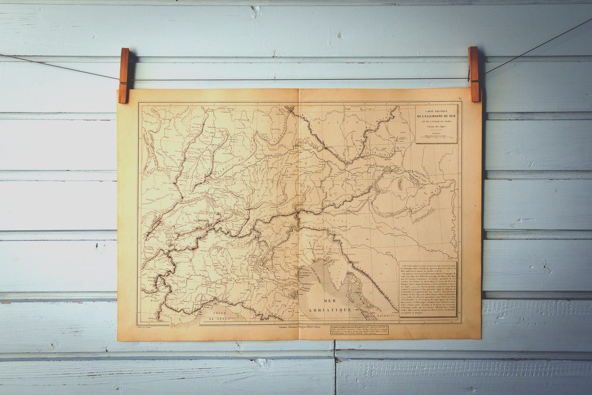 1886 Vintage Central Europe Map | Etsy