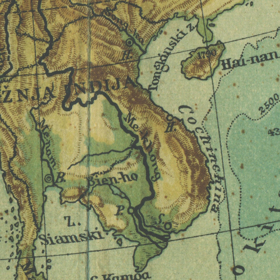 1930s Vintage Map of Asia - Etsy