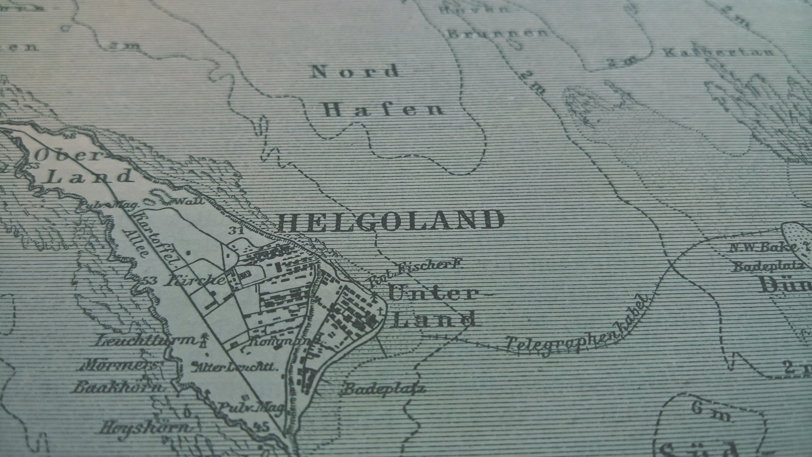 1894 Vintage Heligoland Map - Etsy