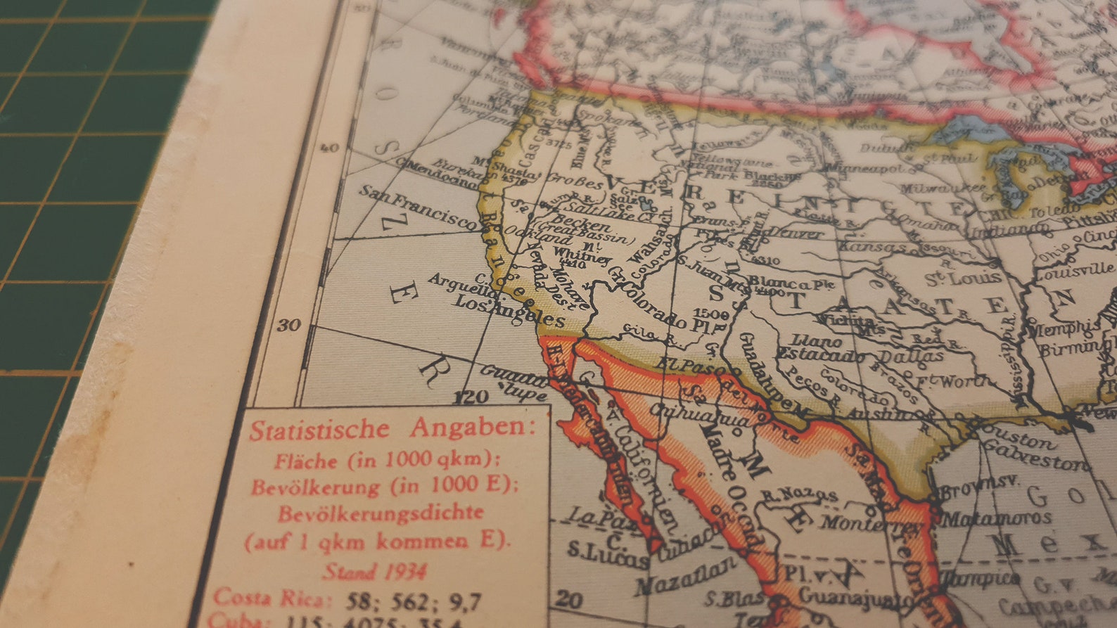 1936 Vintage Map of the Americas - Etsy