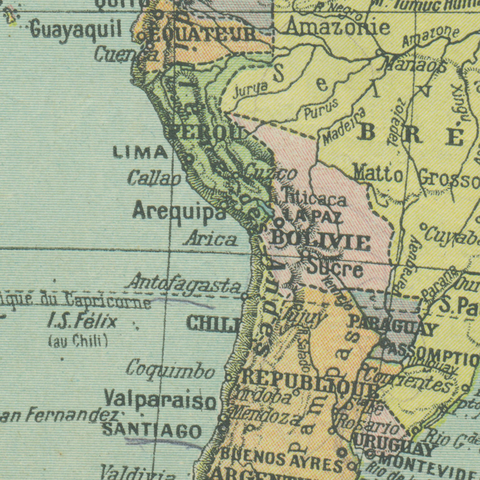 1913 Vintage Map of the Americas - Etsy