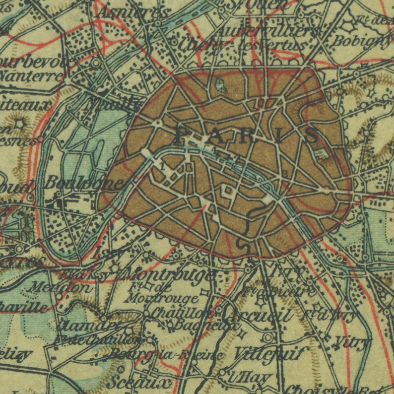 1930s Vintage Map of France | Etsy