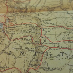 1901 Vintage North America Map - Etsy