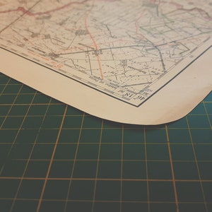 1950 Vintage West Romania Map - Etsy