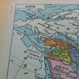 1956 Vintage Map of Asia - Etsy