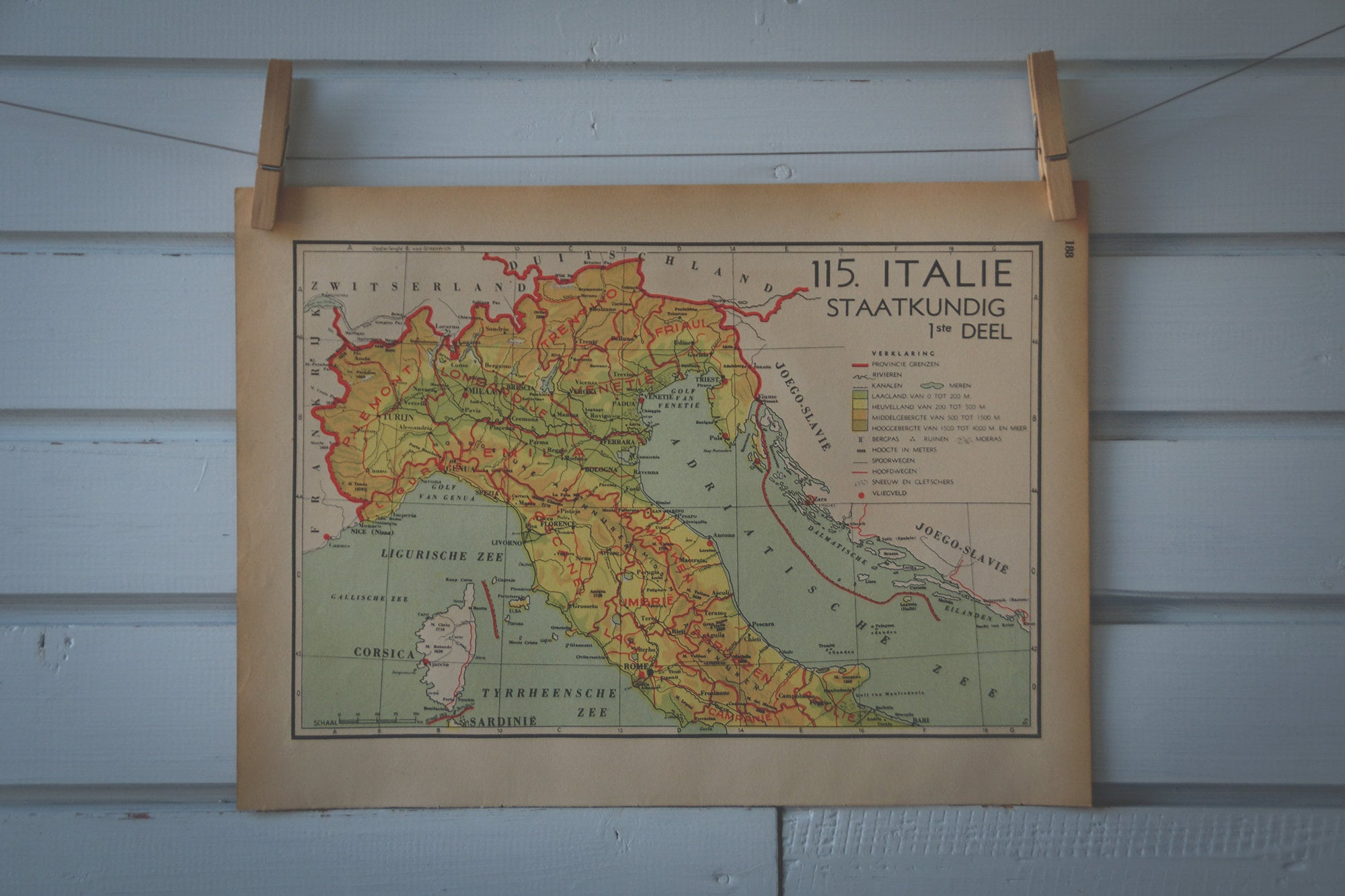 1941 Vintage North Italy Map | Etsy