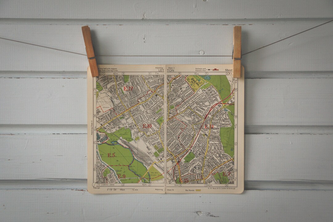 1950s Vintage Leyton Map - Etsy