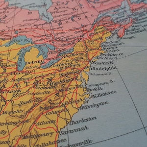 1936 Vintage North America Map - Etsy