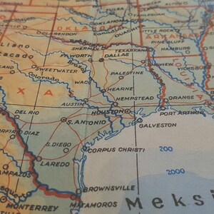 1956 Vintage USA Map - Etsy