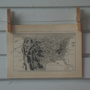 1935 Vintage Map of USA - Etsy