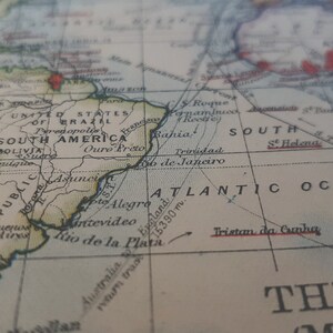 1907 Vintage World Map - Etsy