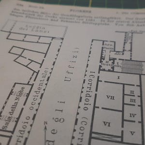 1931 Vintage Plan of the Uffizi Gallery - Etsy