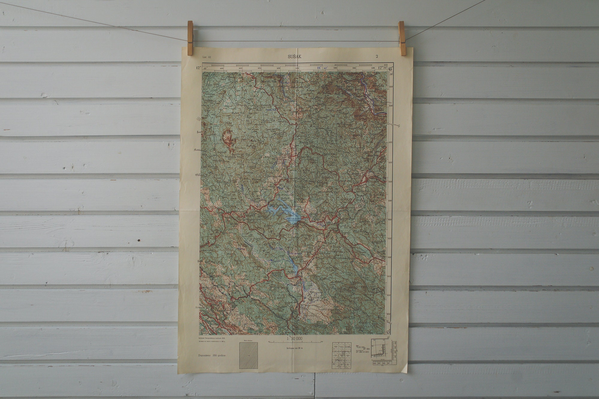 1956 Gorski Kotar Map