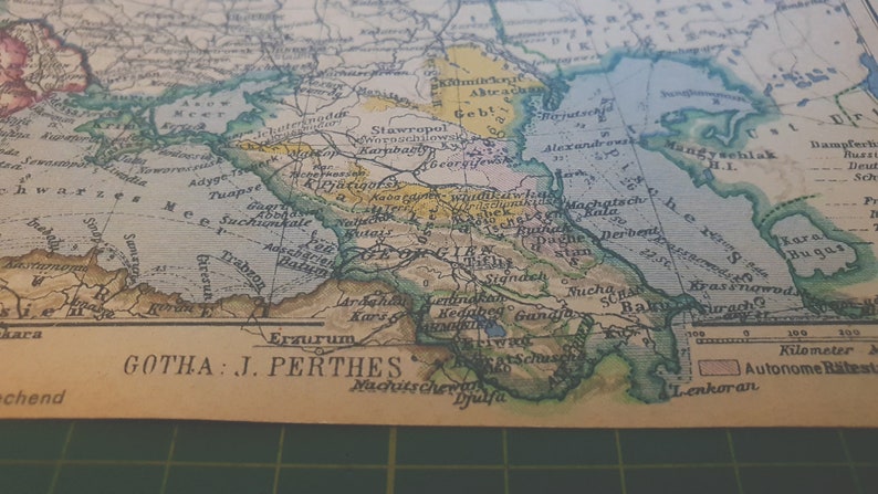 1943 Vintage Map of Russia - Etsy