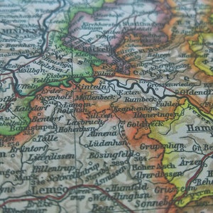 1906 Vintage West Germany Map - Etsy