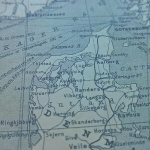 1910s Vintage Map of Denmark - Etsy
