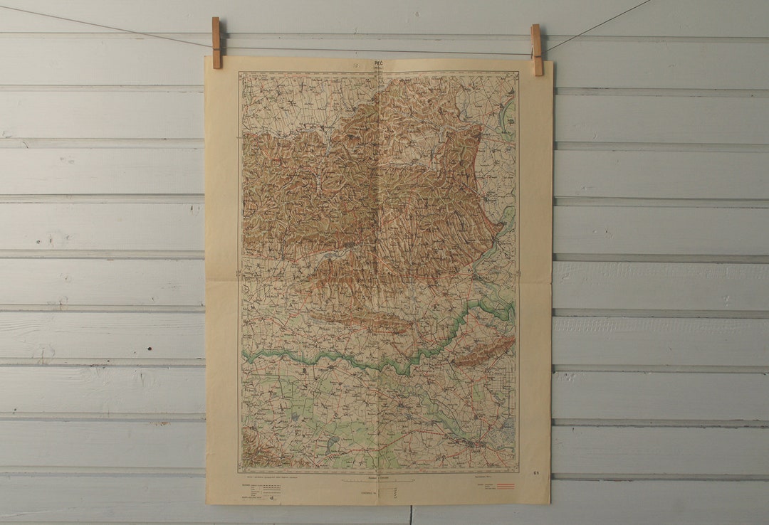 1940 Vintage South Transdanubia & West Slavonija and Baranja - Etsy