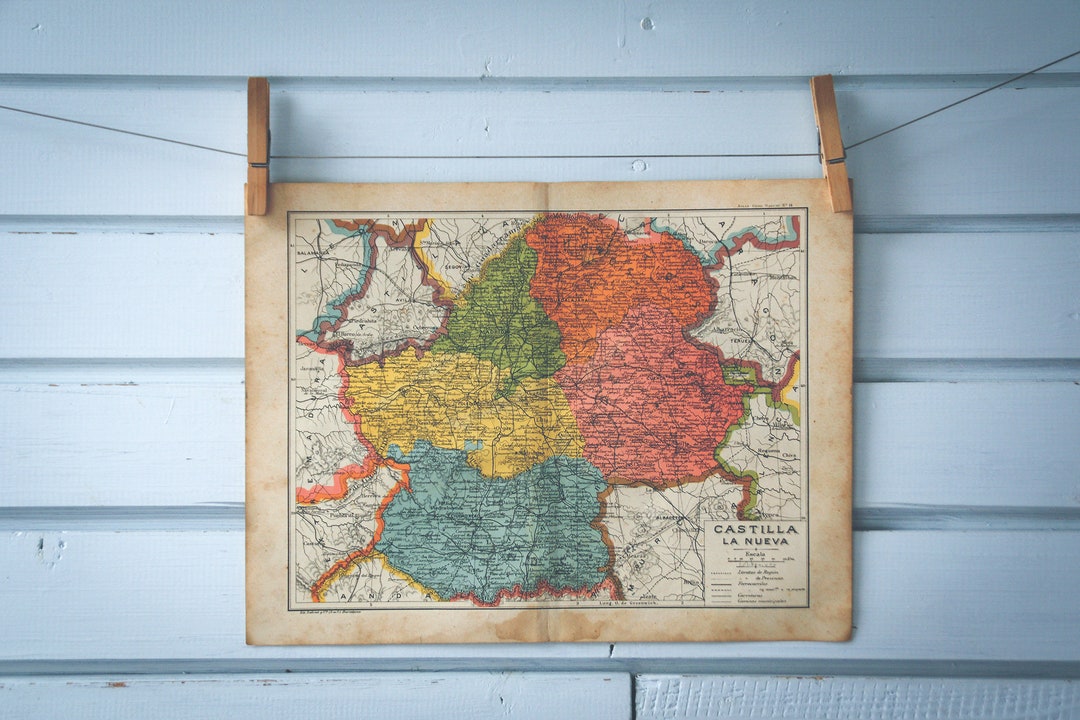 1916 Vintage New Castile Map - Etsy