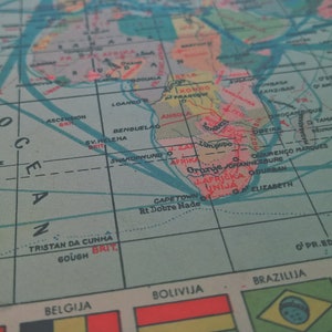 1959 Vintage World Map - Etsy