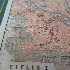 1902 Vintage Tbilisi Map - Etsy