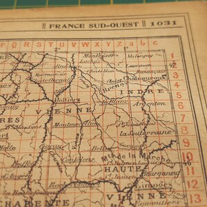 1921 Vintage Southwest France Map - Etsy
