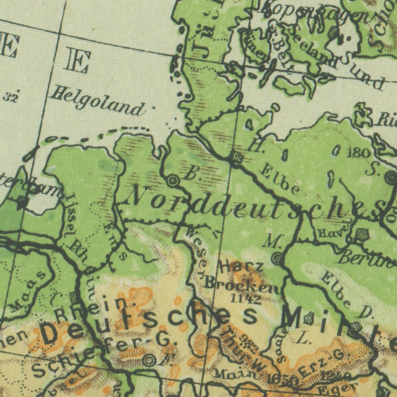 1928 Vintage Map of Europe - Etsy