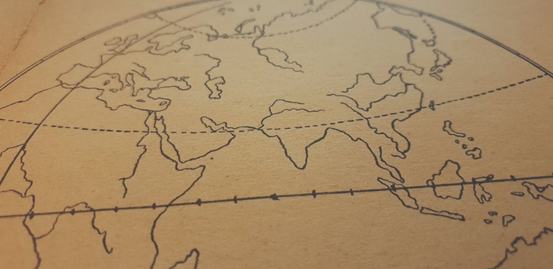 1920s Vintage World Blank Map | Etsy