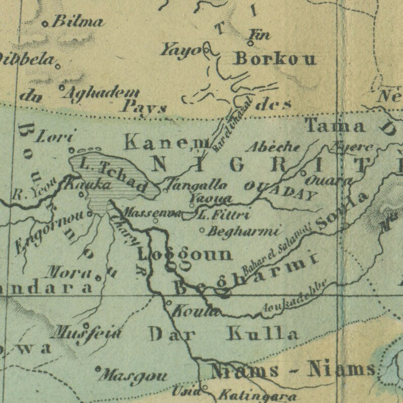 1887 Vintage Map of Africa | Etsy