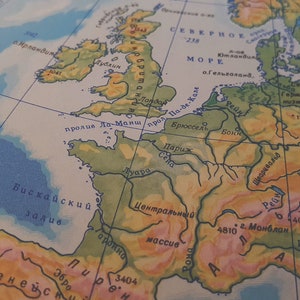 1967 Vintage Map of Europe - Etsy