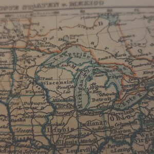 1893 Vintage USA Map - Etsy