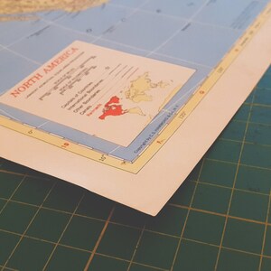 1958 Vintage North America Map - Etsy